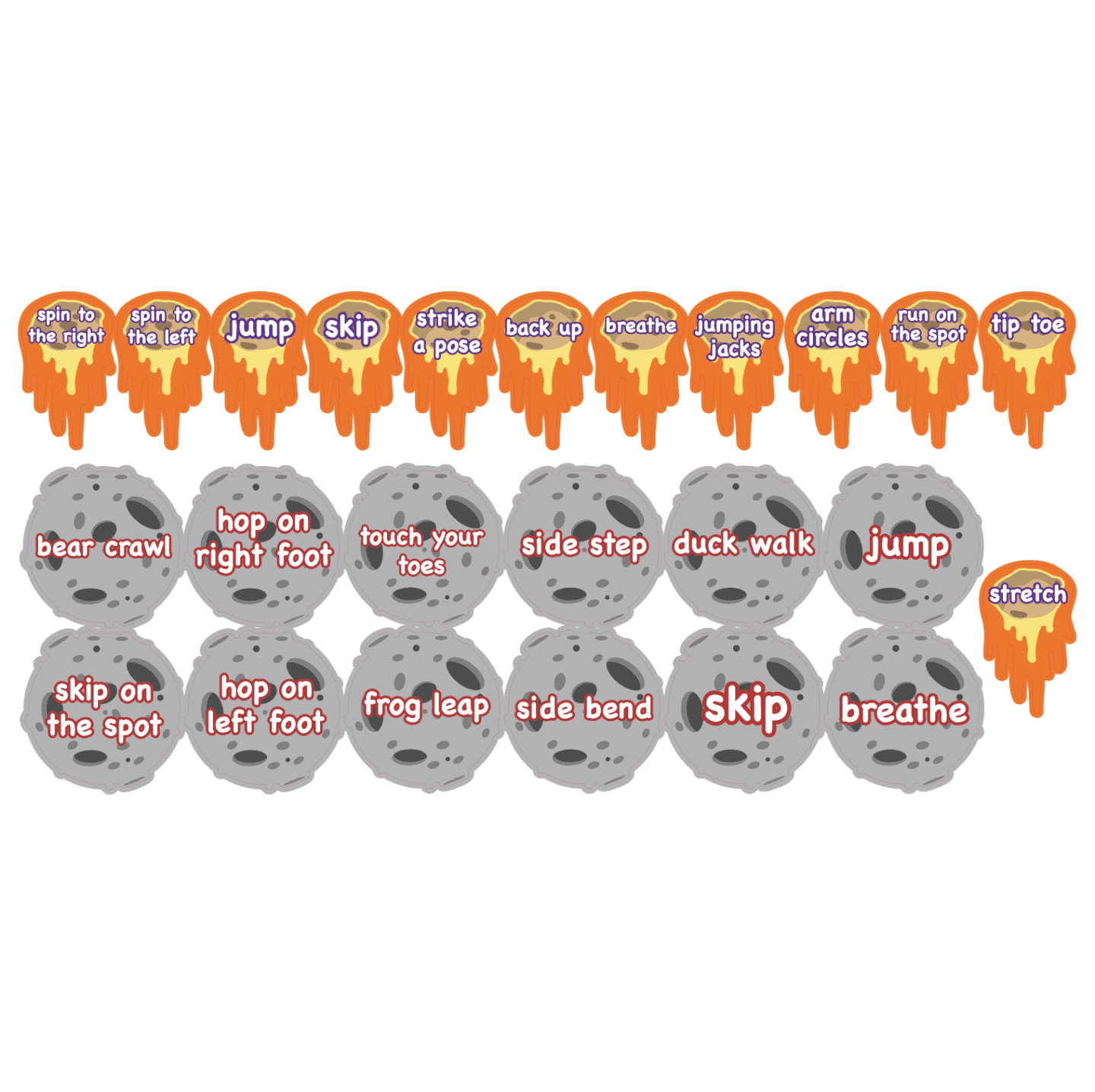 Blast Off to Space Movements - Sensory Paths