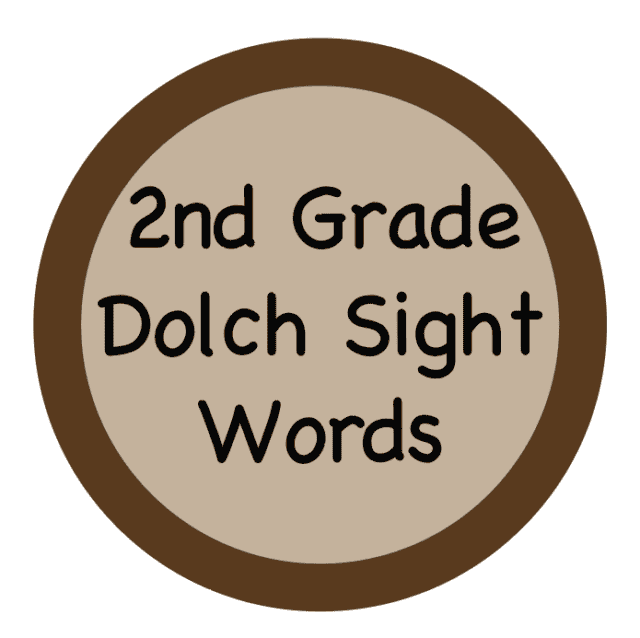 Dolch Sight Words – 2nd Grade – Sensory Paths